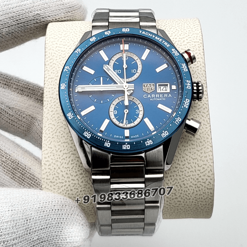 Tag Heuer Carrera Chronograph Blue Dial 41mm Stainless Steel High ...
