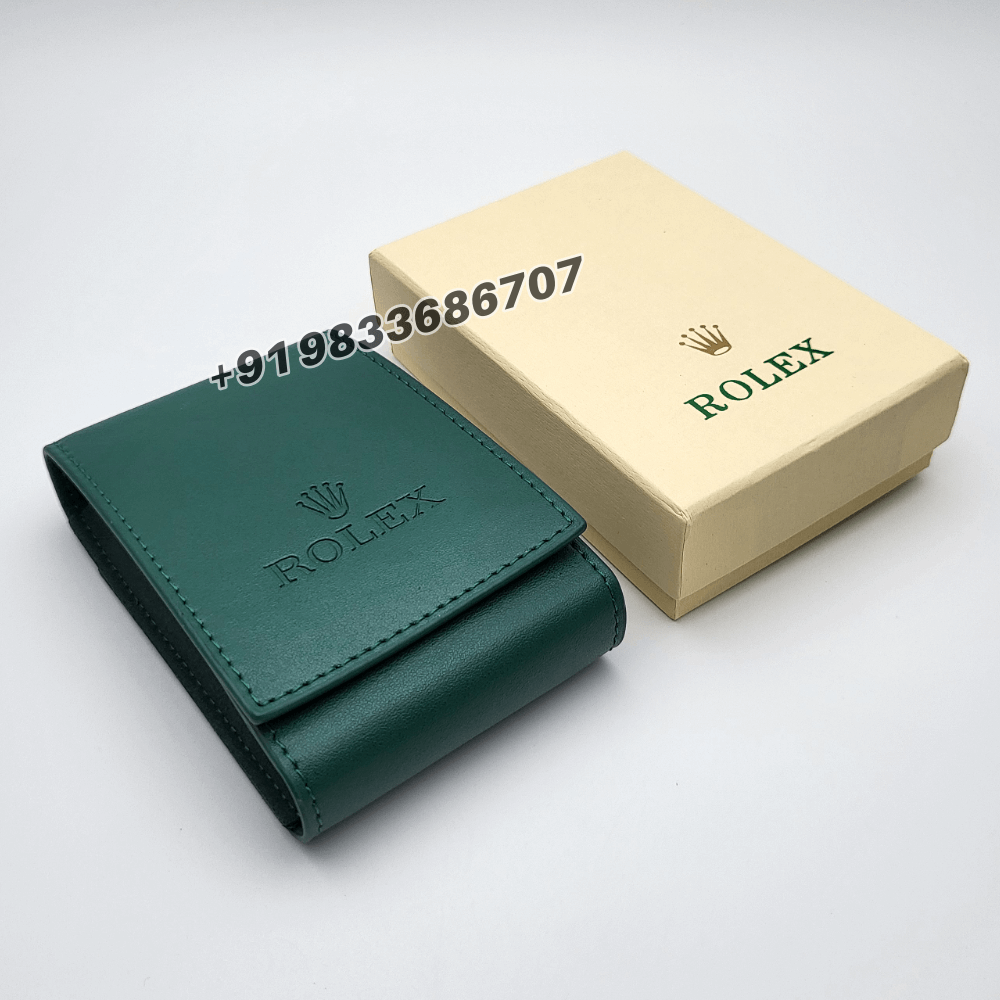 Rolex Green Watch Case Travel Pouch Soft Leather Protection ...