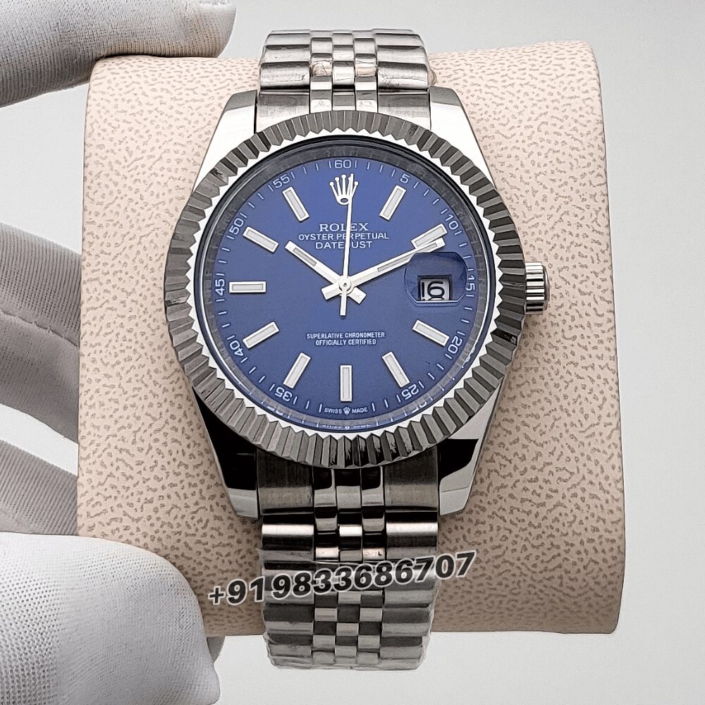 Rolex Datejust Bright Blue Dial 41mm Jubilee High Quality Swiss ...