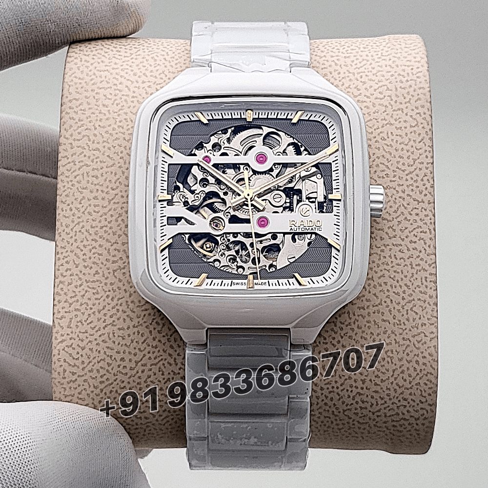 Rado True Square Skeleton Dial with Yellow Gold Mark 38mm High Quality ...